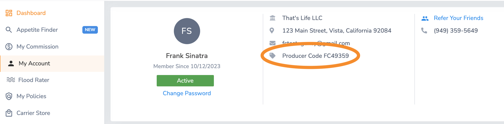 What is my FC Producer Code and where is it?