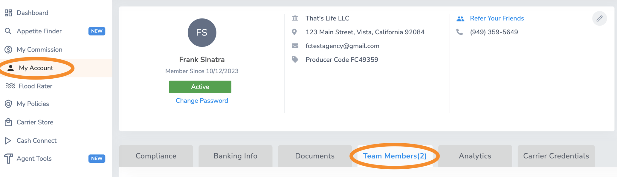 How do I add my team to my First Connect Account?