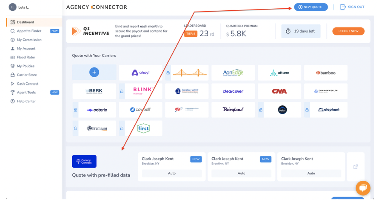 Canopy Connect Quote Connector Integration