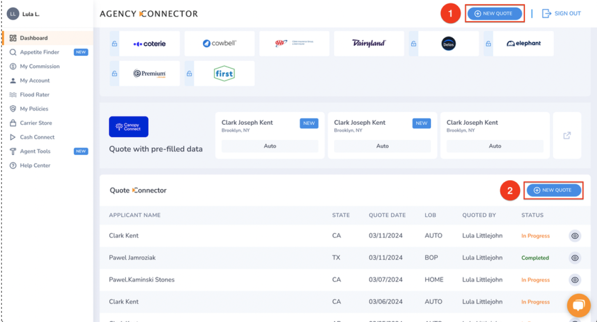 Canopy Connect Quote Connector Integration