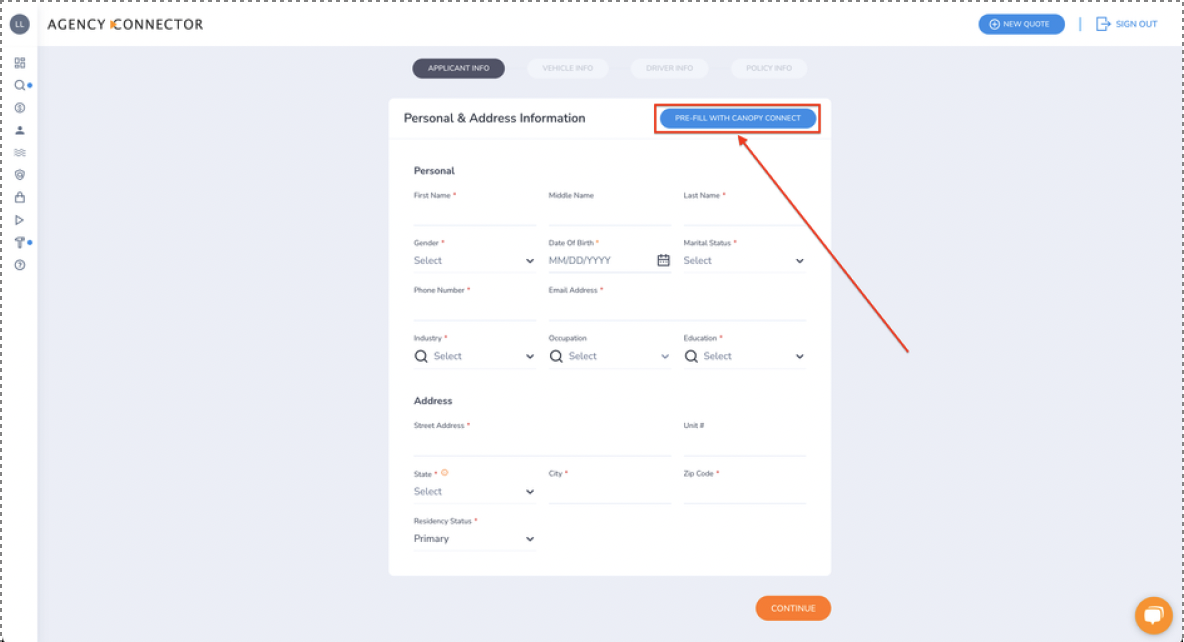 Canopy Connect Quote Connector Integration