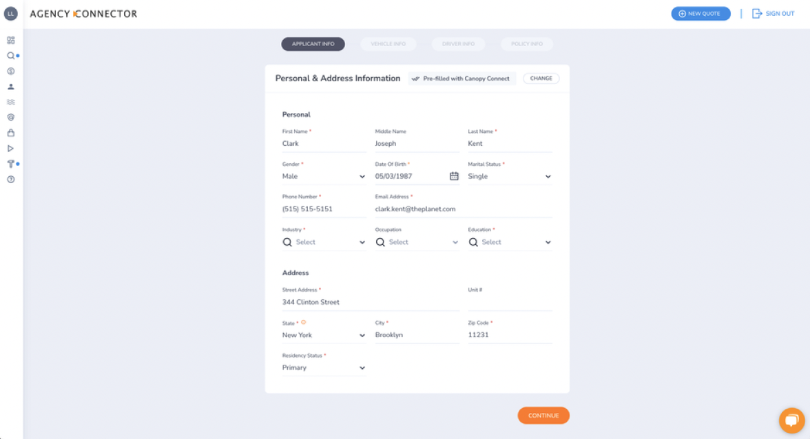 Canopy Connect Quote Connector Integration